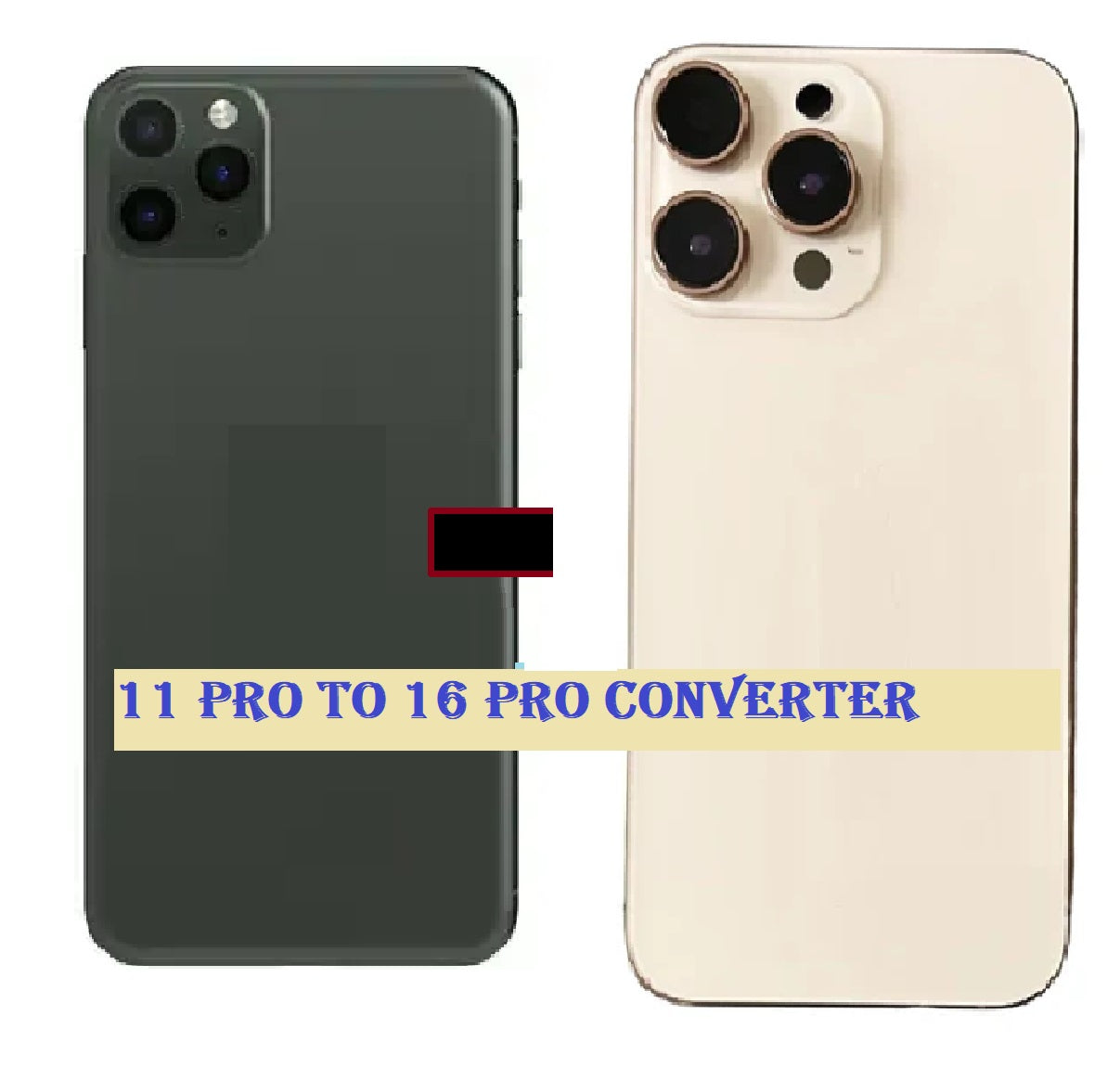 Convertor Back Panel Housing for Apple iPhone 11 Pro to iPhone 16 Pro ...