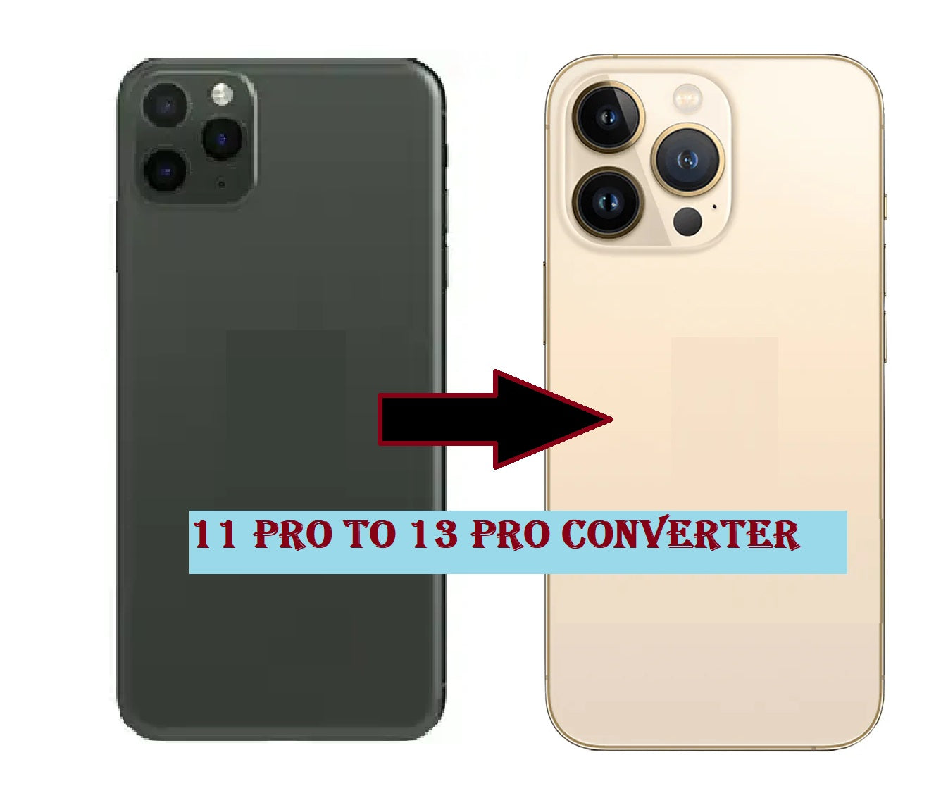 Convertor Back Panel Housing for Apple iPhone 11 Pro to iPhone 13 Pro ...