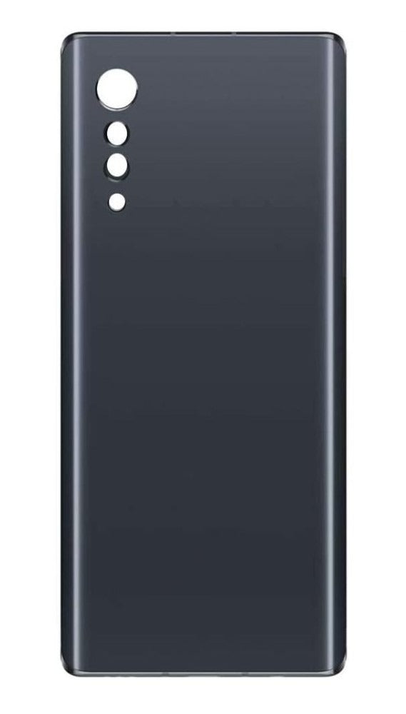 Back Panel Glass for LG Velvet 4G Black -Zeespares.in