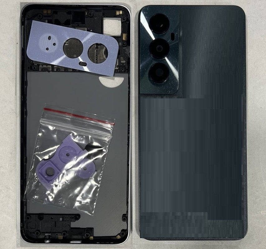 Back Panel Housing Body for Realme C65 4g Black - Zeespares.in