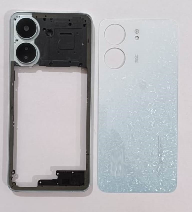 Back Panel Housing Body for Redmi 13C White- Zeespares – Zeespares.in