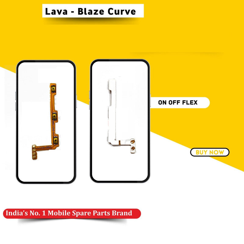Power And Volume Button Flex for Lava Blaze curve - Zeespares.in