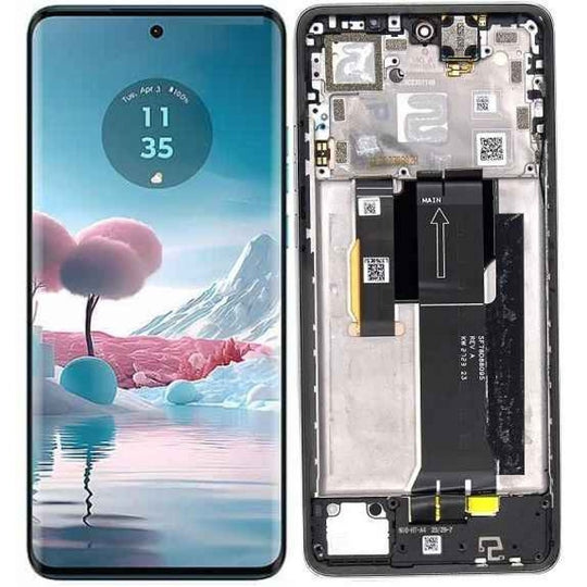 Lcd Display Combo Folder with Frame for Motorola Moto Edge 40 Neo Blue ...
