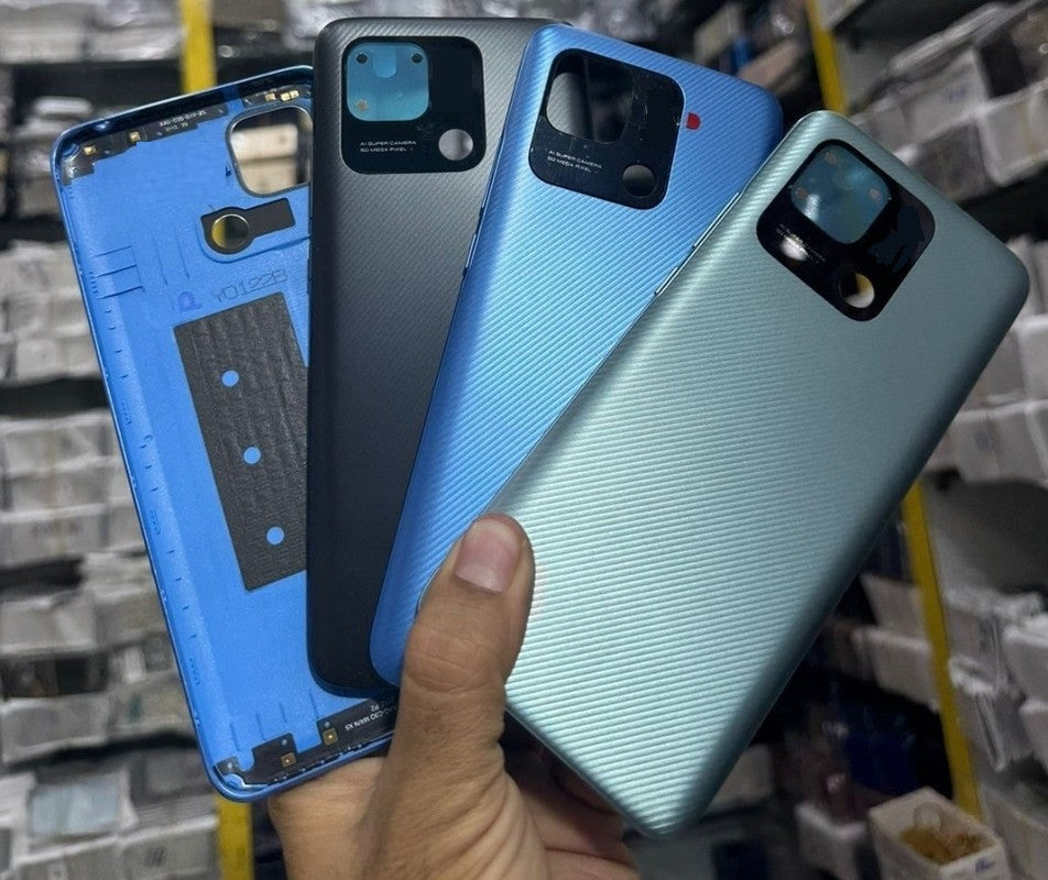 Mozomart Back Panel for Mi 10/C33 White Blue - Zeespares.in