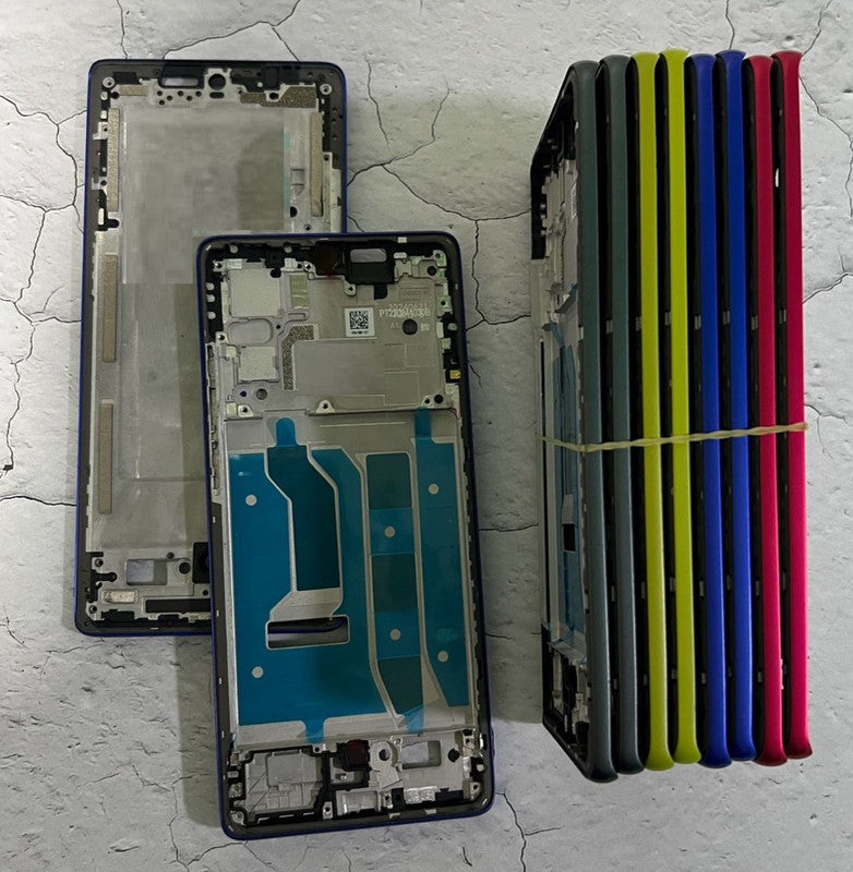 Lcd Frame Middle Chassis for Motorola Moto G85 Black - Zeespares.in