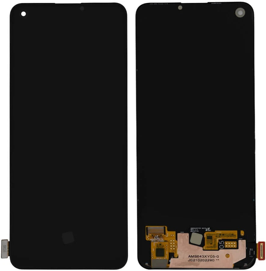 OLED Lcd Display Combo Folder for Realme 7 Pro Black- Zeespares.in