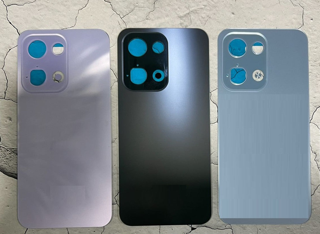 Back Panel Glass for Oppo Reno 13 Black Black - Zeespares.in
