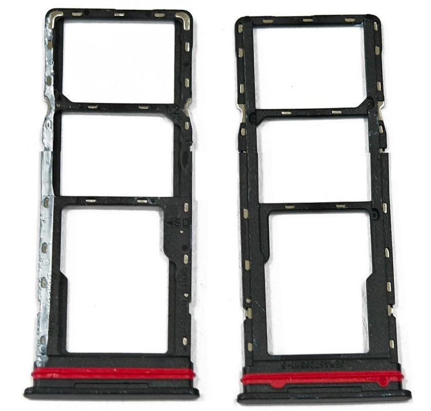 Sim Tray Slot Holder for Tecno Smart 10 Black Black- Zeespares.in