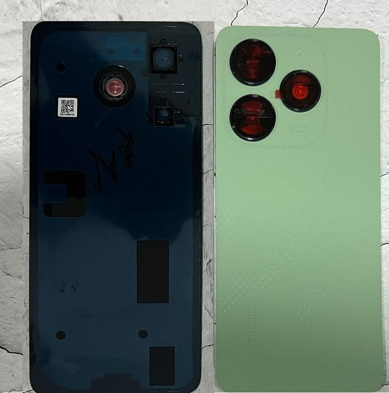 Back Panel With Camera Glass for Tecno Spark Go Green Green- Zeespares.in