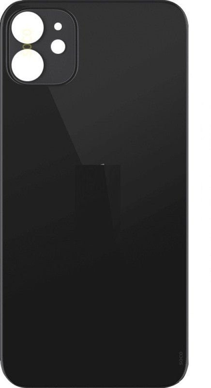 Back Panel Glass for Apple Iphone 11 ( With Proper Color) Black ...